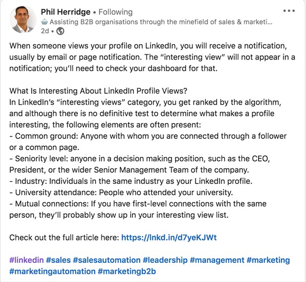 Boost your Lead Generation and Optimise your Profile!